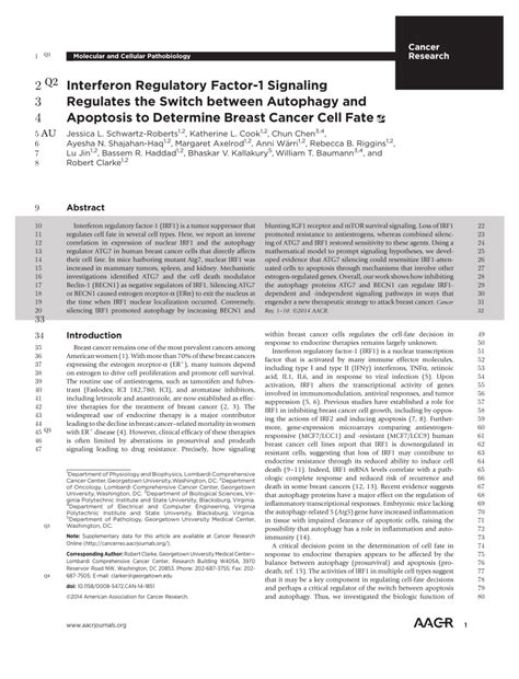 Pdf Interferon Regulatory Factor 1 Signaling Regulates The Switch