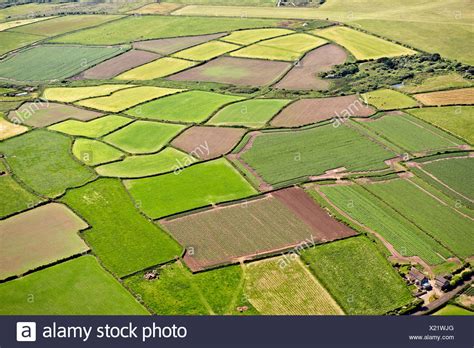 Birds Eye View Fields Agricultural Stock Photos Birds Eye View Fields Agricultural Stock