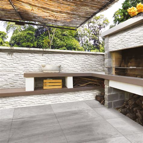 Porcelain Rock Stack Cladding White 385 X 75 Mm Exterior Cladding