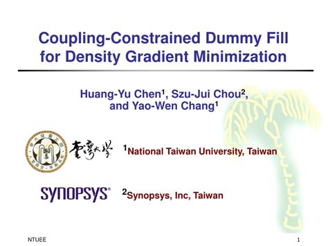 Ppt Coupling Constrained Dummy Fill For Density Gradient Minimization Powerpoint Presentation