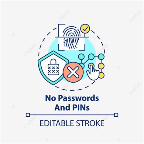 No Passwords And Pins Concept Icon Drawing Contour Linear Vector Drawing Contour Linear Png