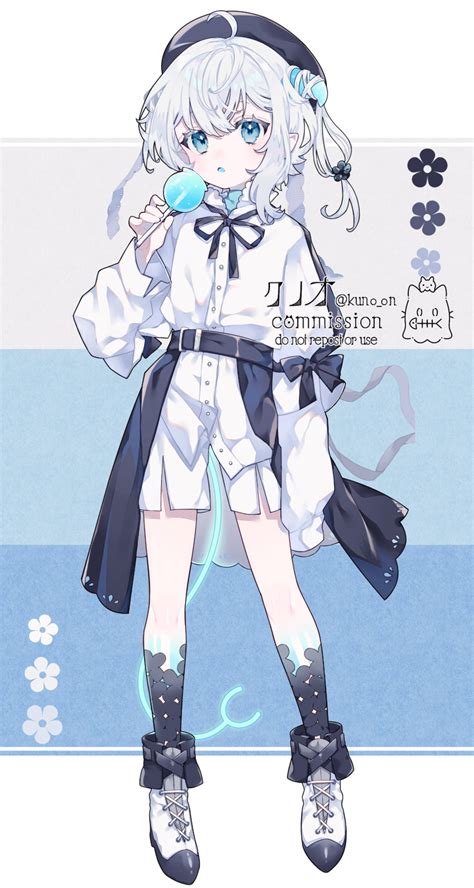 Safebooru 1girl Absurdres Artist Name Black Ribbon Black Socks Blue