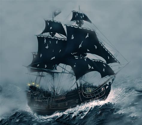 Black Pearl Ship Pirates Of The Caribbean Boat Tattoo