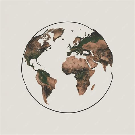 Simplified Earth Representation Premium Ai Generated Vector