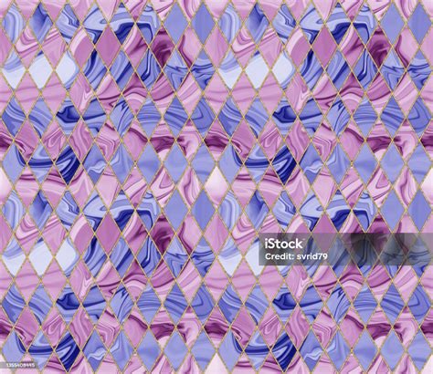 Rhombus 매끄러운 패턴 모자이크 인레이 스테인드 글라스 스타일로 일러스트레이션 아르 데코 스타일 배경 화면 섬유 인쇄