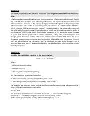 Understanding Inflation Measurement And Equilibrium In Economics Course Hero