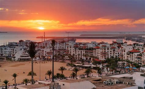 Marina In Agadir City At Sunset Morocco Editorial Stock Image Image
