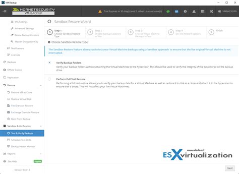 Hornetsecurity VM Backup V For VMware VSphere And Microsoft Hyper V Product Review ESX