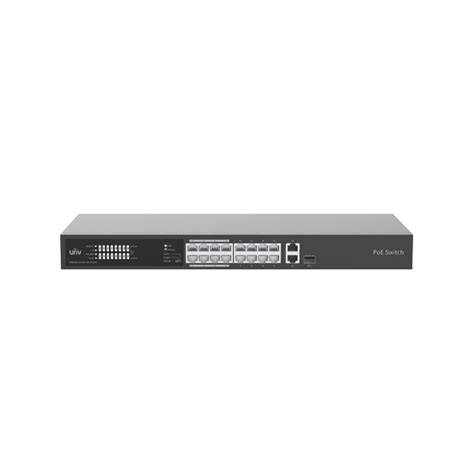 Unv 16 Port Poe Switch With Surveillance Extend Mode And Two Uplink Ports Nsw2020 16t1gt1gc