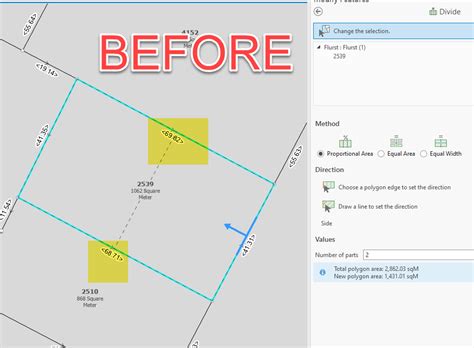 solved divide tool on polygon not producing associated esri