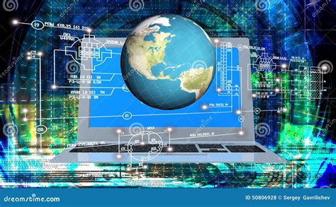 Engineering Innovation Computer Technology Stock Illustration
