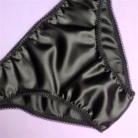 Black Satin Thong For Women — Naseeb Kaur Lingerie