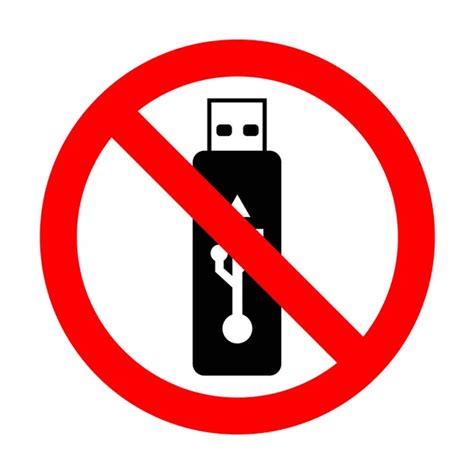 No Usb Stick Sign Icon Usb Flash Drive Button Stock Photo Blankstock 40977385