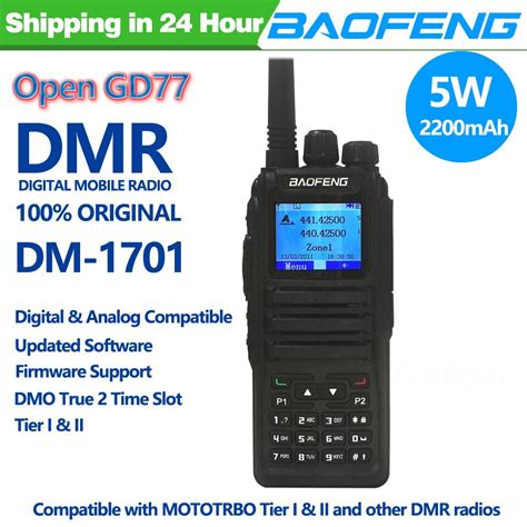 baofeng dm 1701 rd 5r open gd77 dual mode analog digital dmr walkie