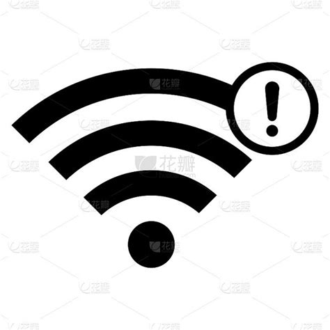 Wifi网络不可用标志图标矢量