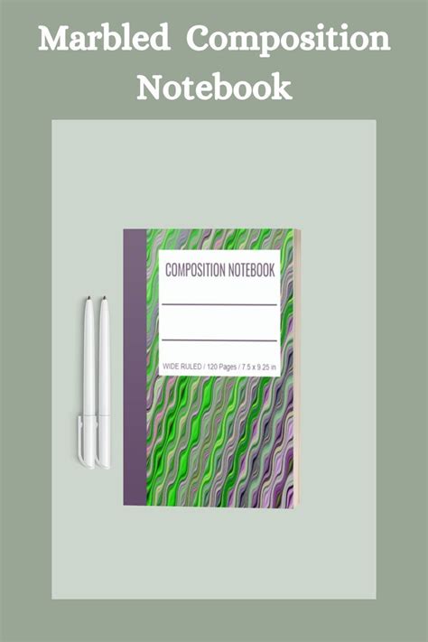 Marbled Composition Notebook Wide Ruled