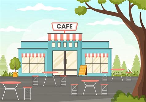 Cafe Cartoon Vector Art Icons And Graphics For Free Download