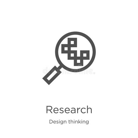 Research Icon Vector From Design Thinking Collection Thin Line