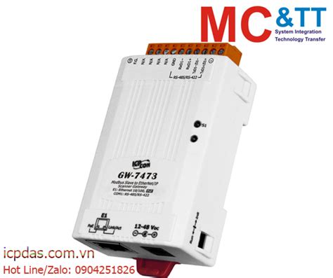 Bộ Chuyển đổi Modbus Tcp Rtu Slave Sang Ethernet Ip Kết Nối Rs 422 Rs 485 Icp Das Gw 7473 Icp