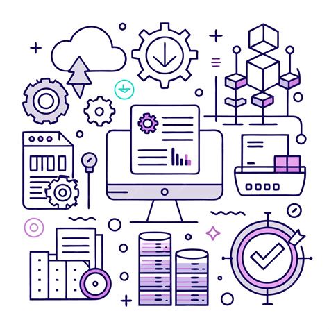 Digital Technology With Cloud Computing Computer Data Servers And A