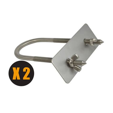 Stainless Steel Back Brace U Bolt For Bbq Rotisserie X 2