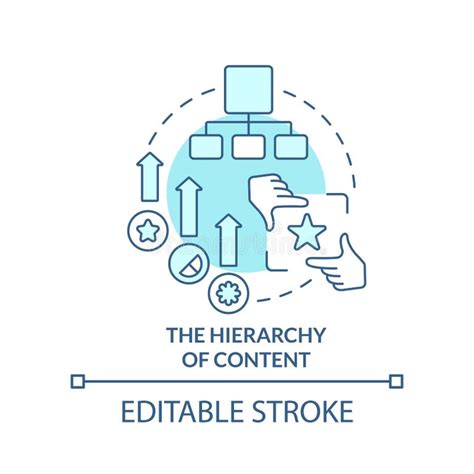Hierarchy Of Content Turquoise Concept Icon Stock Vector Illustration Of Vector Online 254479410