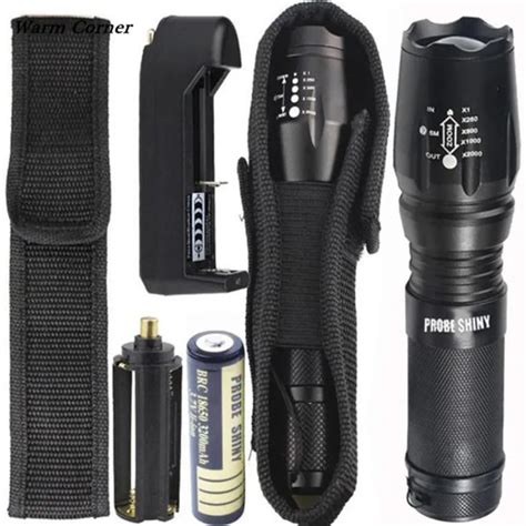 1 Set Flashlight Zoomable 5000 Lumen G700 Led Zoom Flashlight X800 Military Lumitact Torch