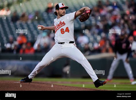Baltimore Orioles Starting Pitcher Dean Kremer 64 Delivers During The First Inning Of A
