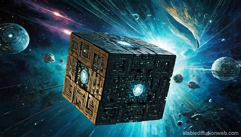 Borg Cube in Space | Stable Diffusion Online