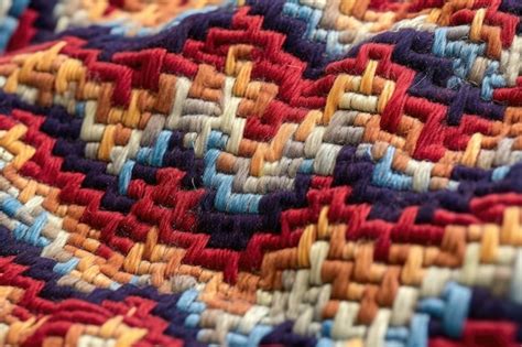 Premium Ai Image Detail Of A Handwoven Tapestry Pattern Created With