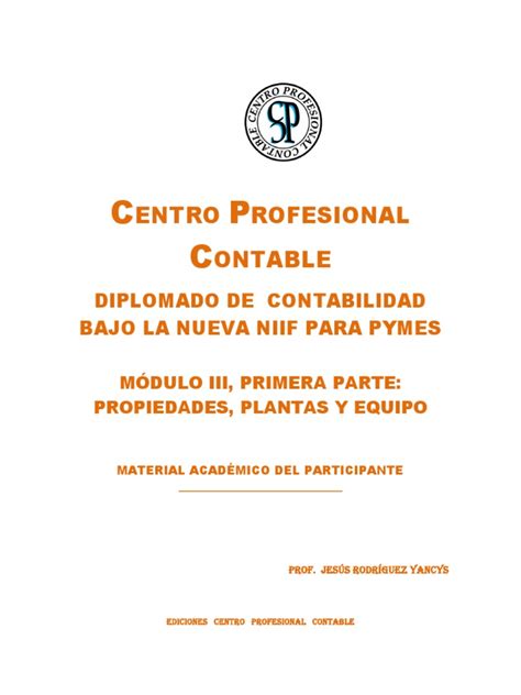 Propiedades Planta Y Equipo Pdf Depreciación Normas
