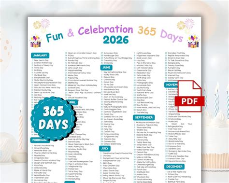 2026 National Days Calendar Silly Holidays And Fun Days Social Media