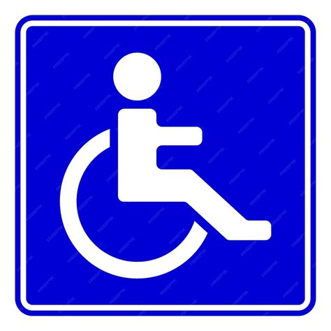 Signo De Persona Discapacitada En Silla De Ruedas Vector Premium