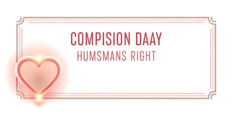 Flat Border Frame With Glowing Heart Hand Symbolizing Compassion And