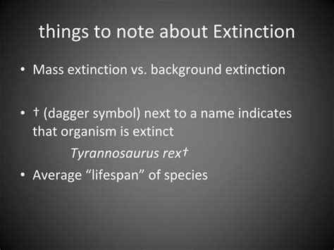 Mass Extinction Notes Ppt
