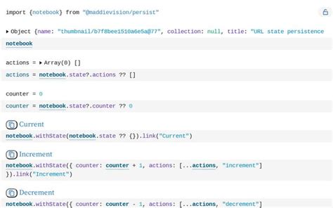 url state persistence example maddie lim observable