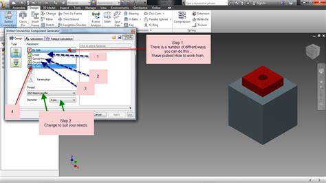 Tutorial How To Save Time With Bolts Nuts Washers In Auto Desk Inventor Grabcad Tutorials