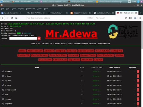 Bypass 406 And Auto Delete Shell Oleh Server Dengan Tmp Shell Tatsumi