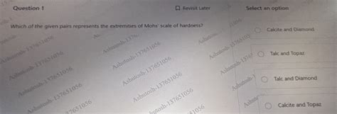Question 1 Revisit Later Select An Option Studyx