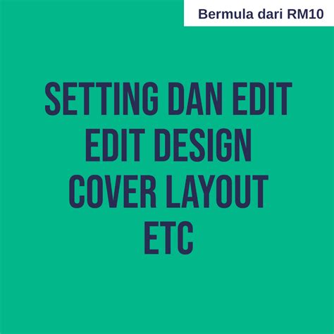 Setting Edit Edit Design Cover Dan Layout Adjust PDF Shopee Malaysia