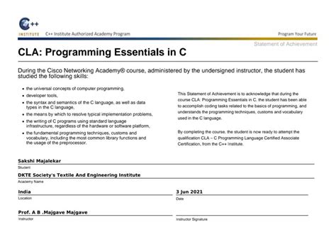 sakshi majalekar on linkedin netacad cprogramming