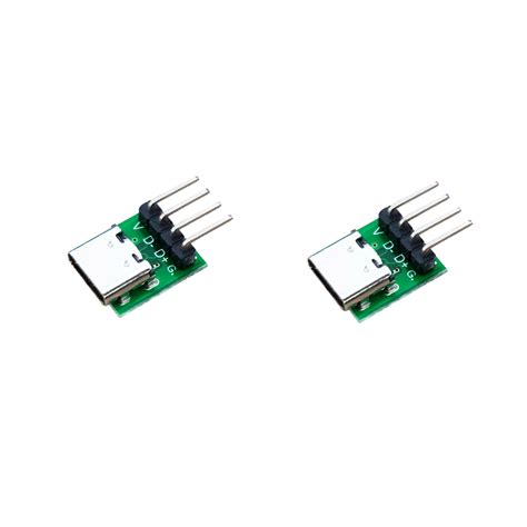 USB C PCB Board Female Type C With Right Angle Pins MKTechnic