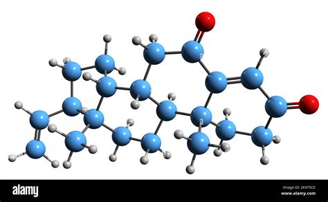 3d Image Of Pregnadienedione Skeletal Formula Molecular Chemical