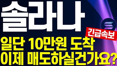 솔라나 절대 매도 금지 Youtube