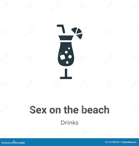 Sex On The Beach Vector Icon On White Background Flat Vector Sex On The Beach Icon Symbol Sign