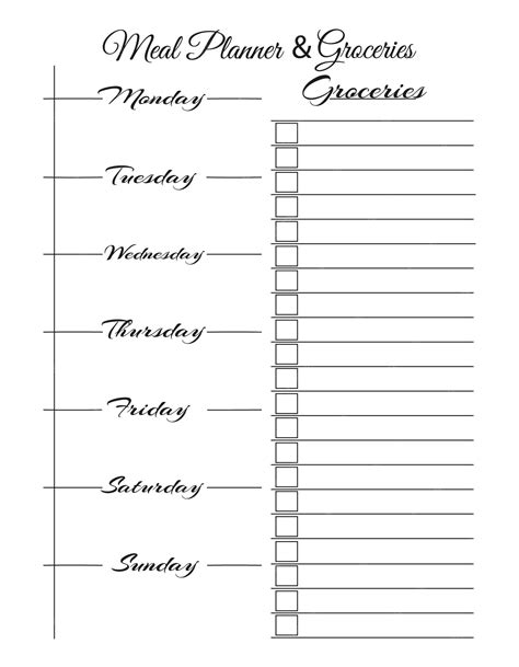 Weekly Menu Planner