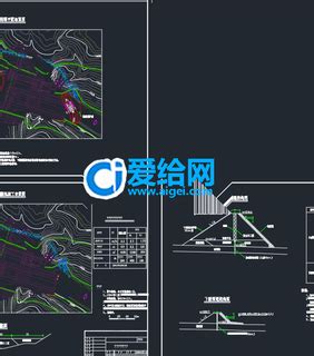 围堰 Cad图纸dwg素材 免费下载 爱给网