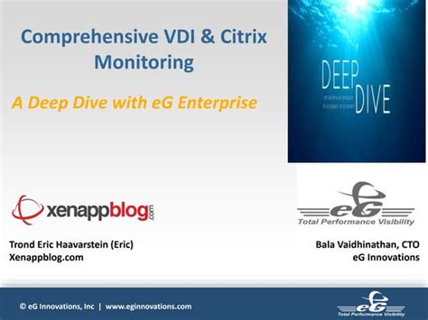A Deep Dive Into Comprehensive Citrix And Vdi Monitoring With Eg Enterprise Ppt