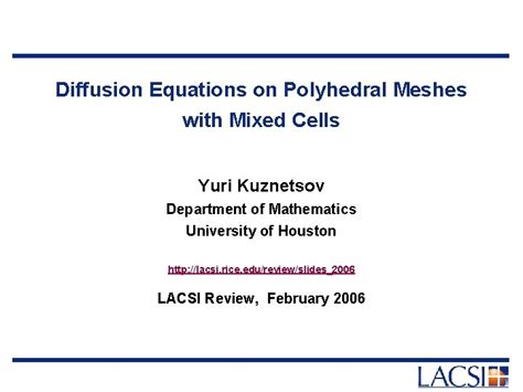 Diffusion Equations On Polyhedral Meshes With Mixed Cells
