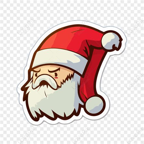 건방진 산타 스티커 일러스트 벡터상표 Png 일러스트 무료 다운로드 Lovepik